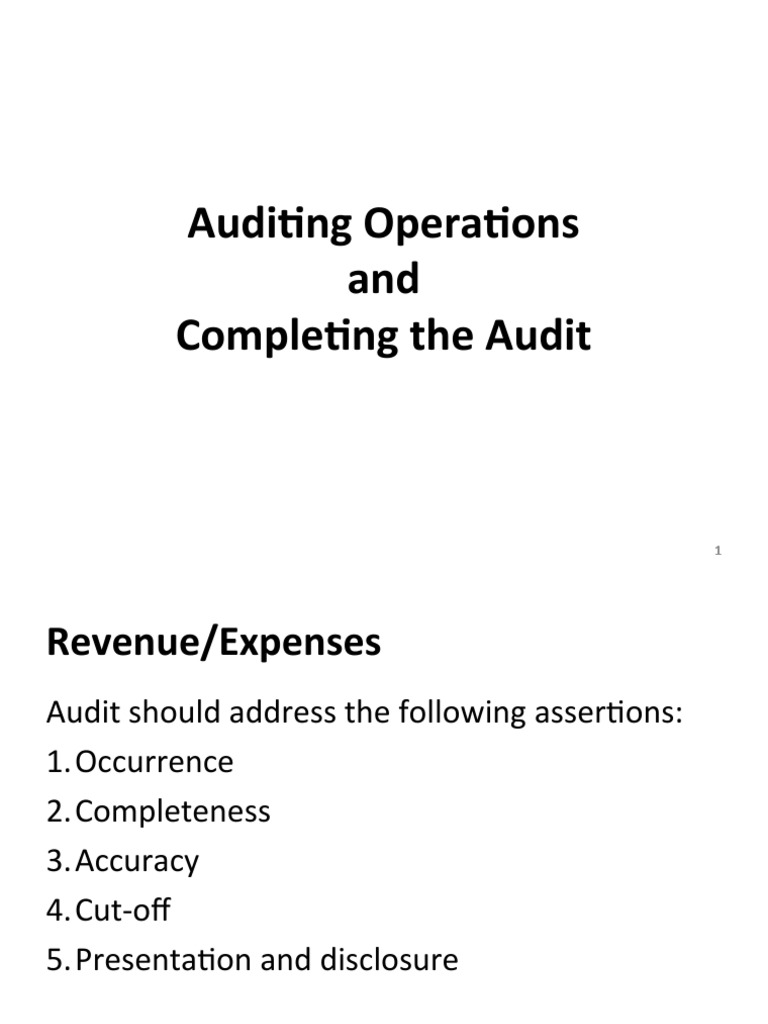 Auditing Operations and Completing The Audit | PDF | Payroll | Corporations