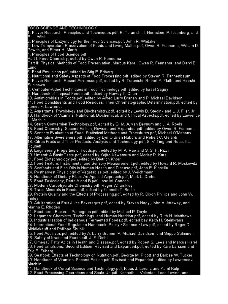 Food Science and Technology | PDF | Food Science | Foods
