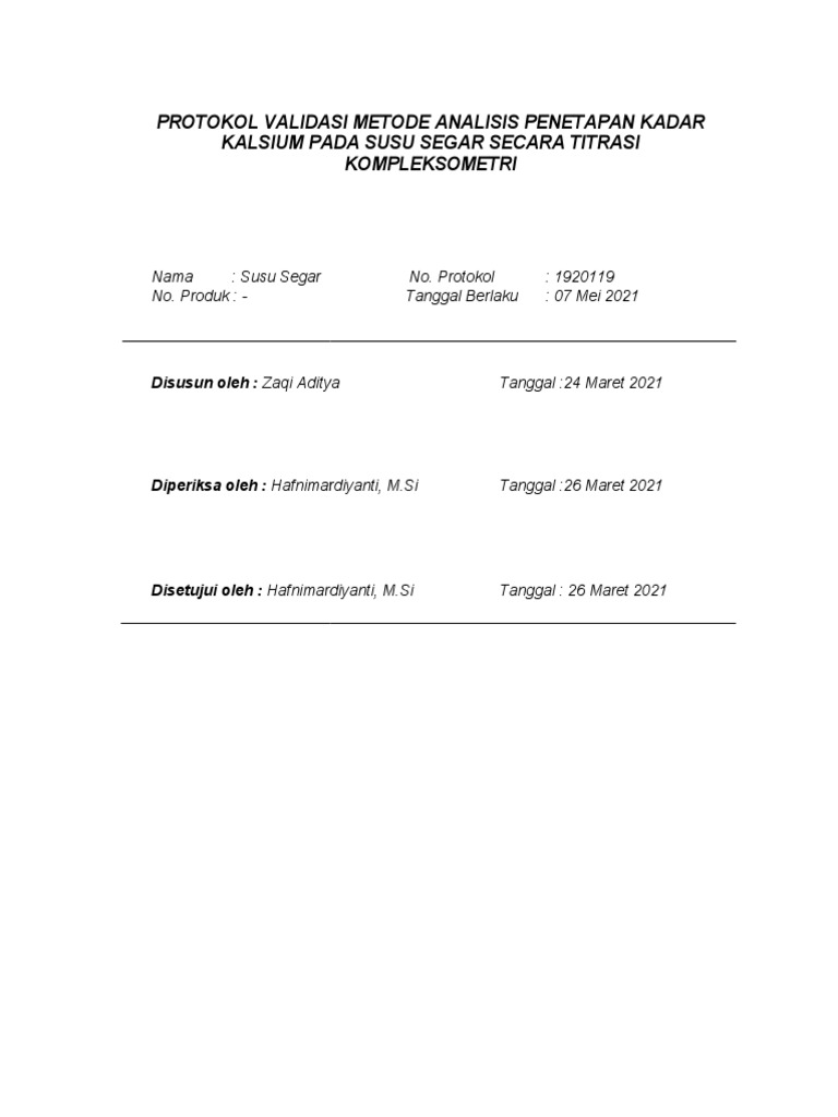 Zaqi Aditya 1920119 AK2D Tugas Protokol Validasi | PDF | Kesehatan ...