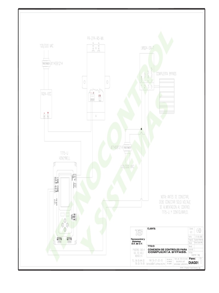 Esquema de Sensores y Relés T775U | PDF
