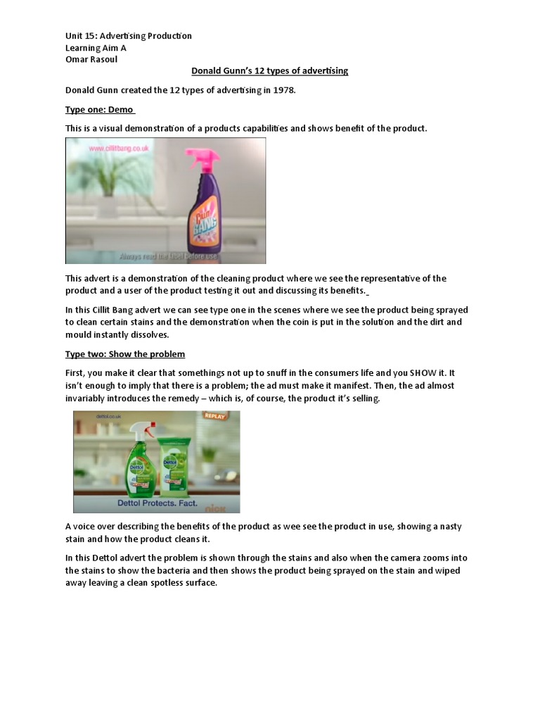 Donald Gunn 12 Types of Advertising With Examples | PDF | Advertising ...