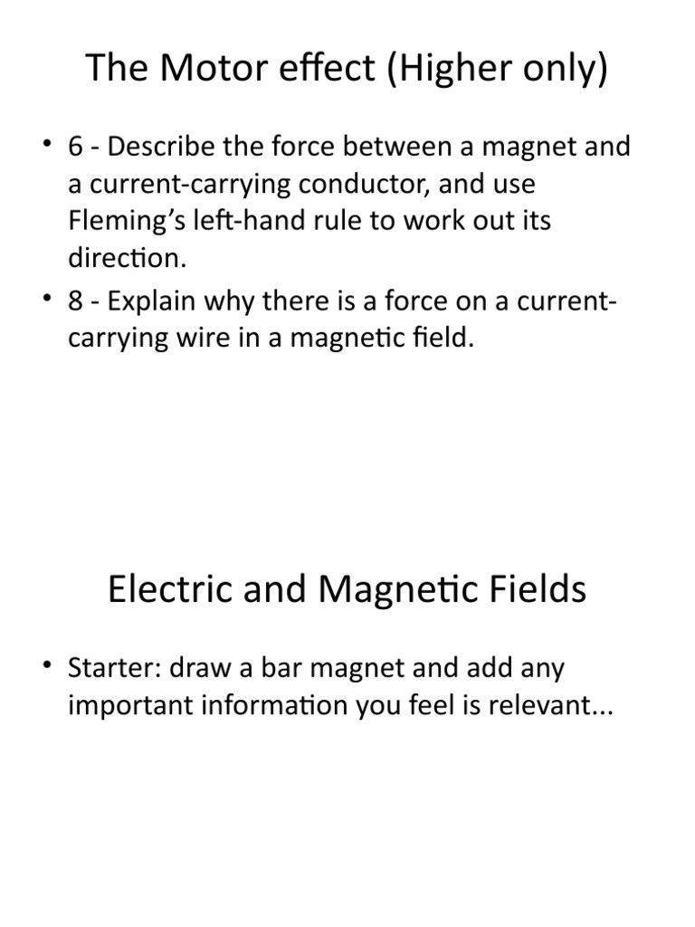 Understanding the Motor Effect: An In-Depth Exploration of how Magnetic ...