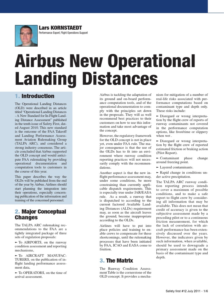 Airbus New Operational Landing Distances: Lars Kornstaedt | PDF ...