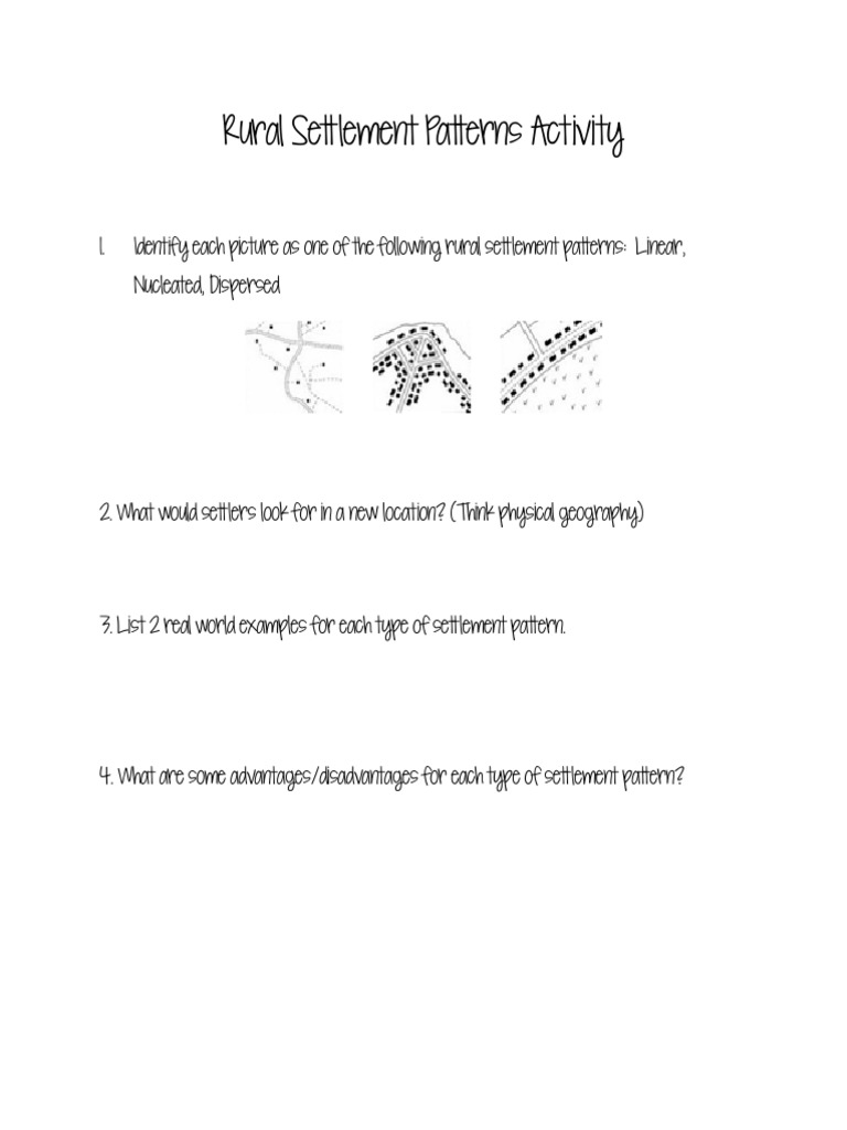 Rural Settlement Patterns Guide | PDF