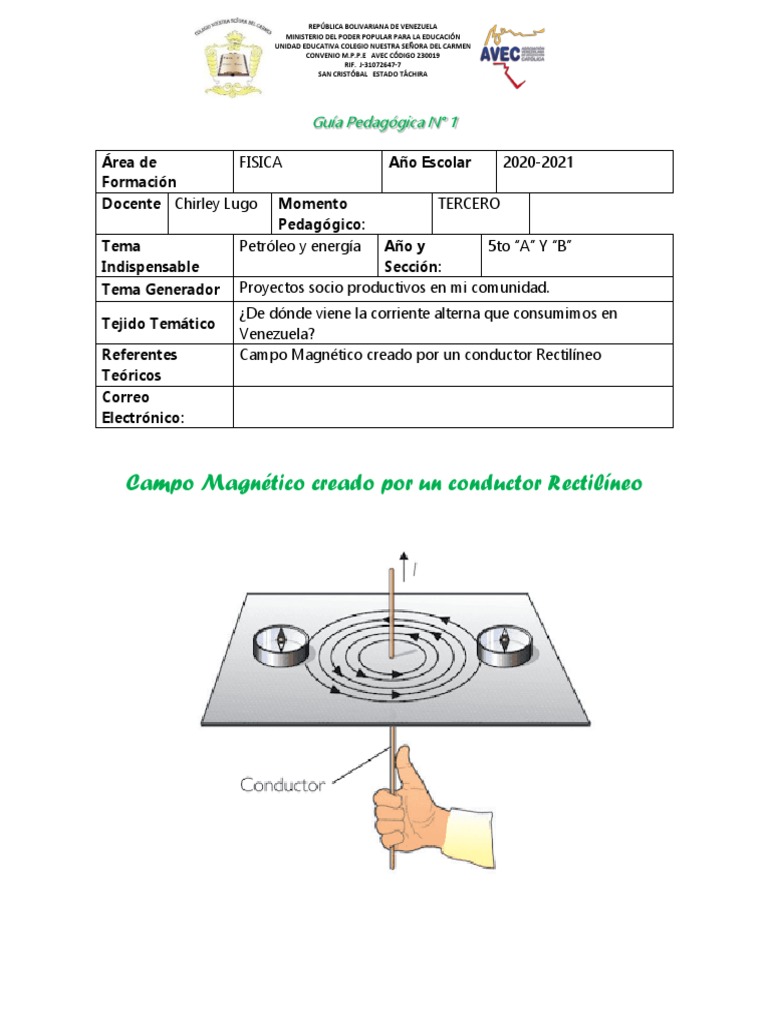 Fisica 5to I Guia | PDF | Campo magnético | Corriente eléctrica