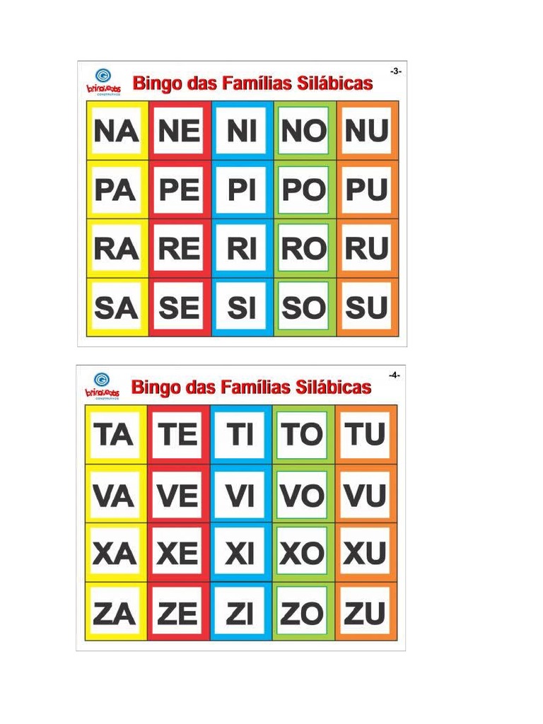 Bingo de Silabas | PDF