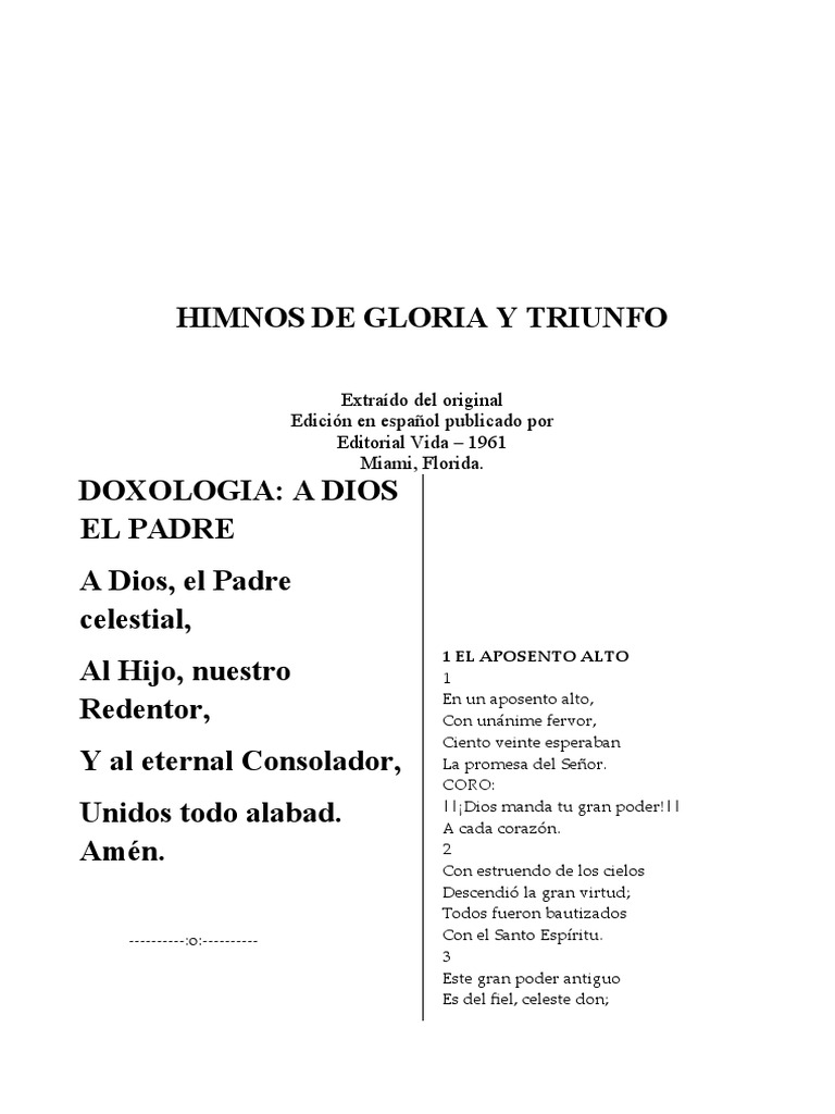 Himnos de Gloria y Triunfo | PDF | Cristo (título) | Oración