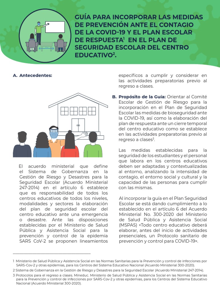 Medidas COVID-19 en Seguridad Escolar | PDF | Trabajo Social | Salón de ...