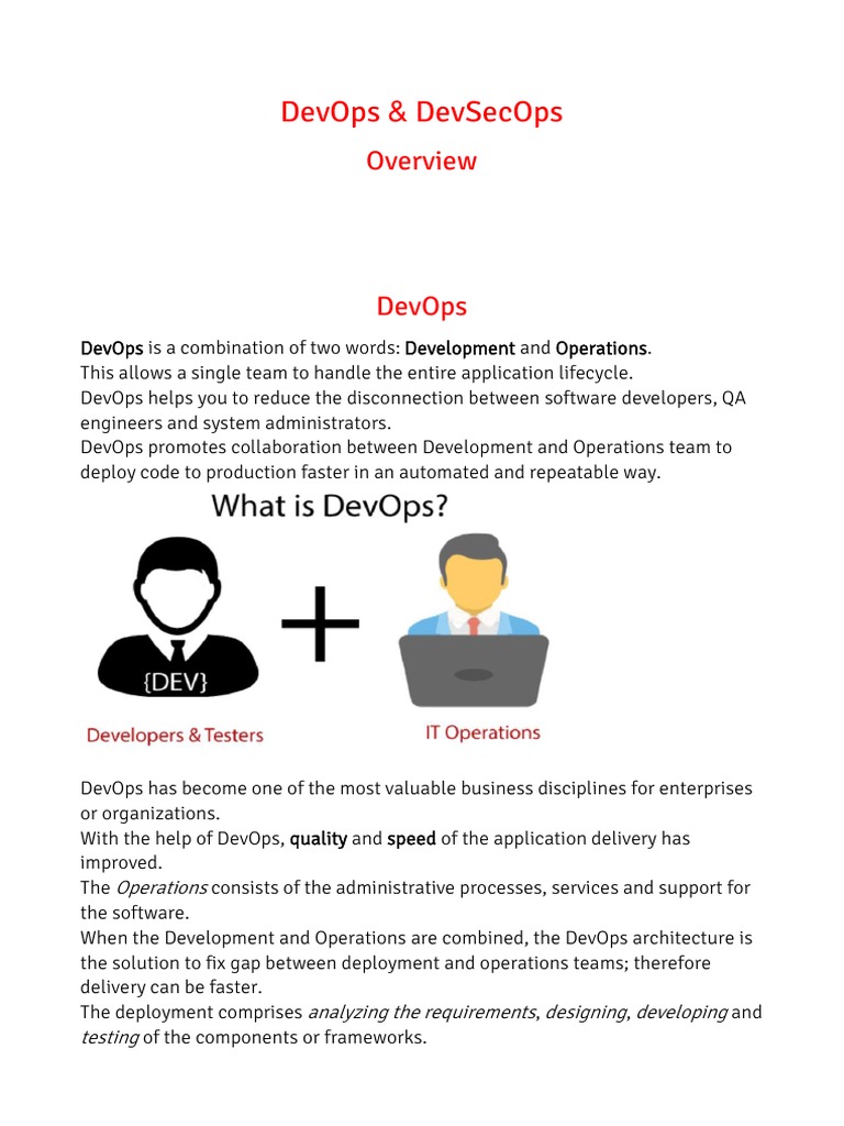 DevOps & DevSecOps - Overview | PDF | Information Management ...