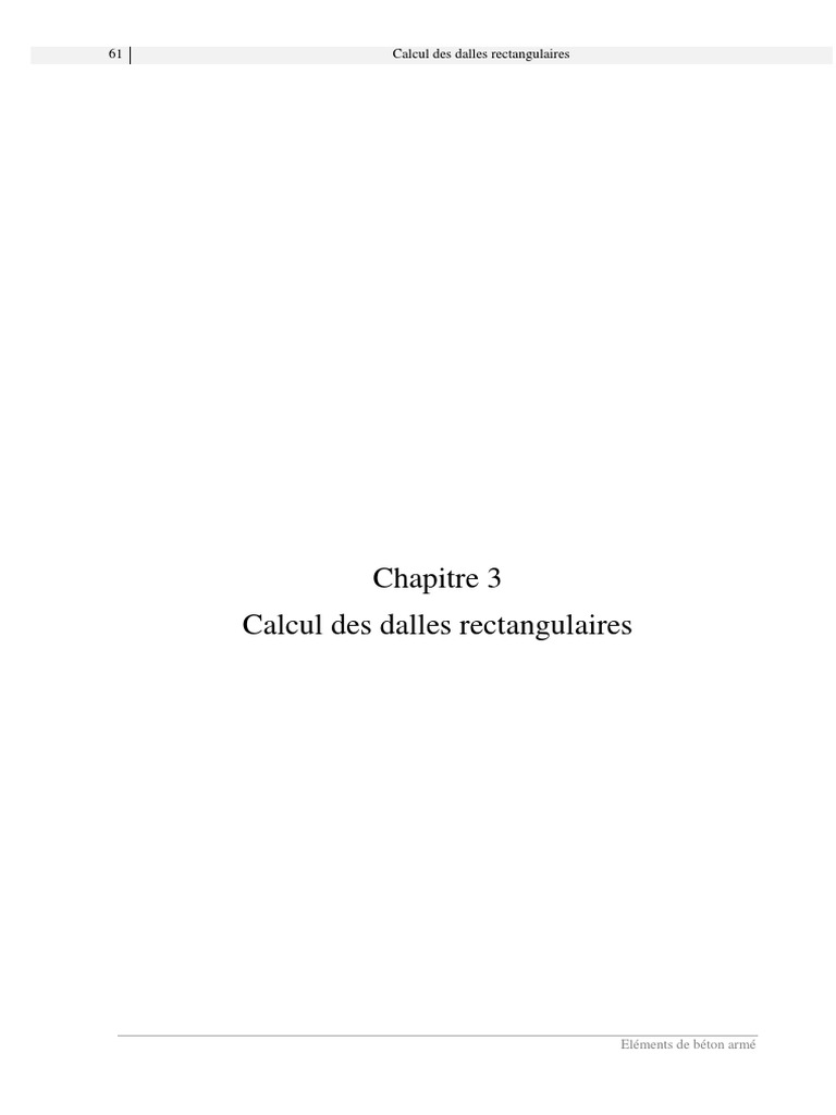 Chapitre 3 Calcul Des Dalles | PDF | Béton armé | Flexion (matériau)