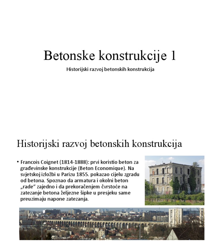 Betonske Konstrukcije 1 - Uvod | PDF