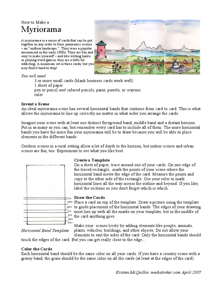 How To Make A Myriorama | PDF | Drawing