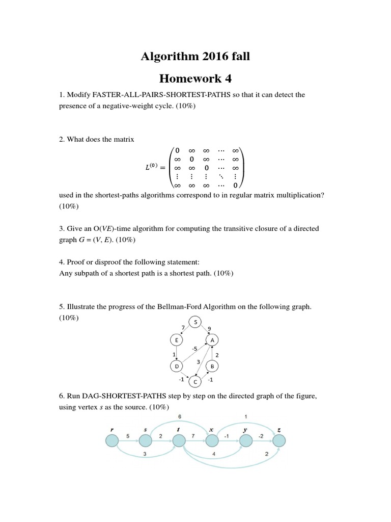 Algorithm 2016 Fall Homework 4 | PDF