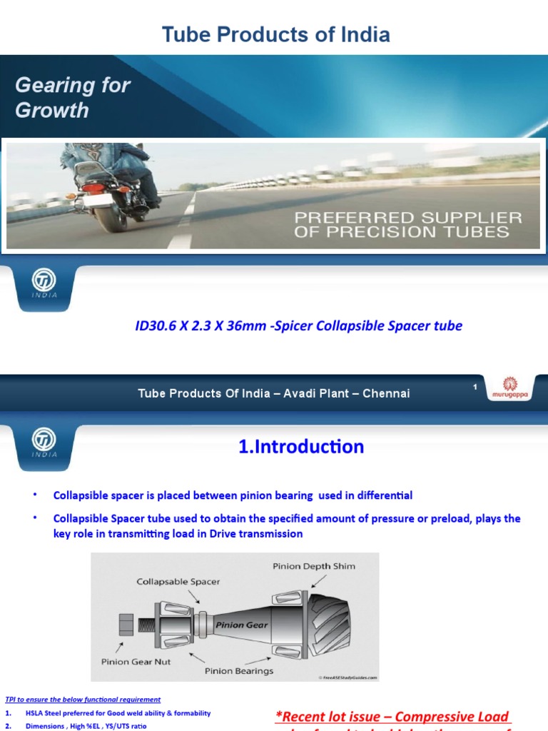Collapsible Spacer Tube | PDF | Annealing (Metallurgy) | Pipe (Fluid ...