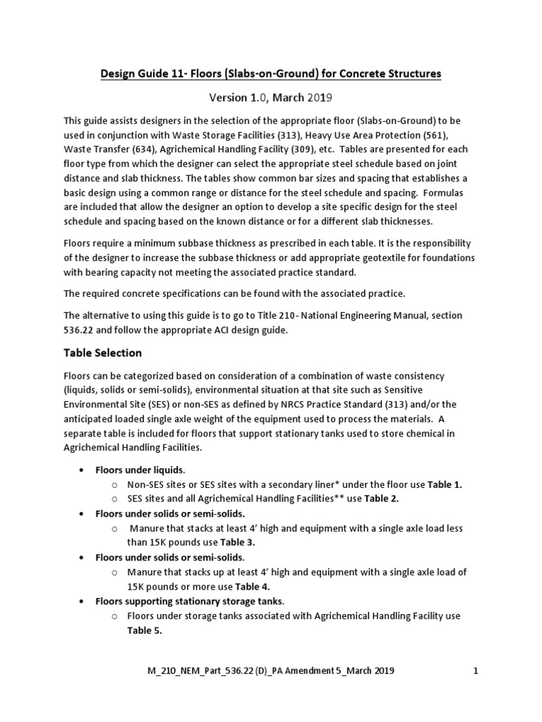 Design Guide 11-Floors (Slabs-on-Ground) For Concrete Structures | PDF ...