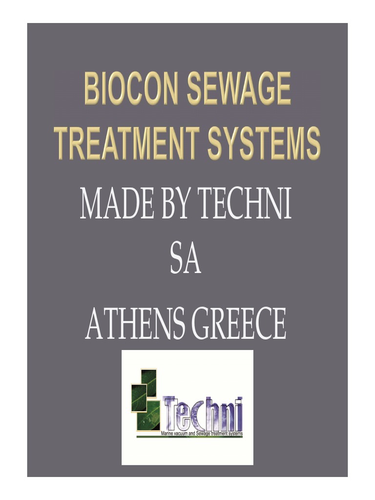 BIOCON | PDF | Sewage Treatment | Pump