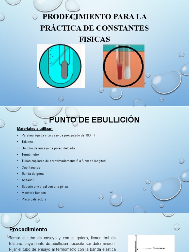 Procedimiento de Constantes Fisicas | PDF | Física Aplicada e ...