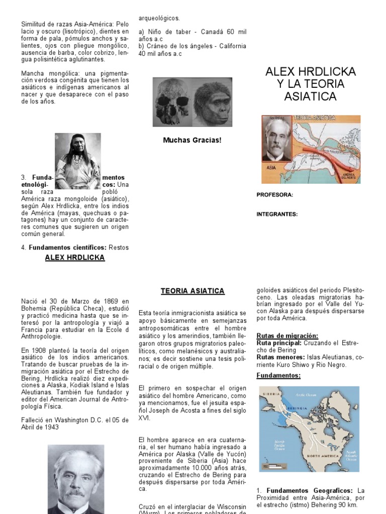 Teoría Asiática de Alex Hrdlicka | PDF | Antropología