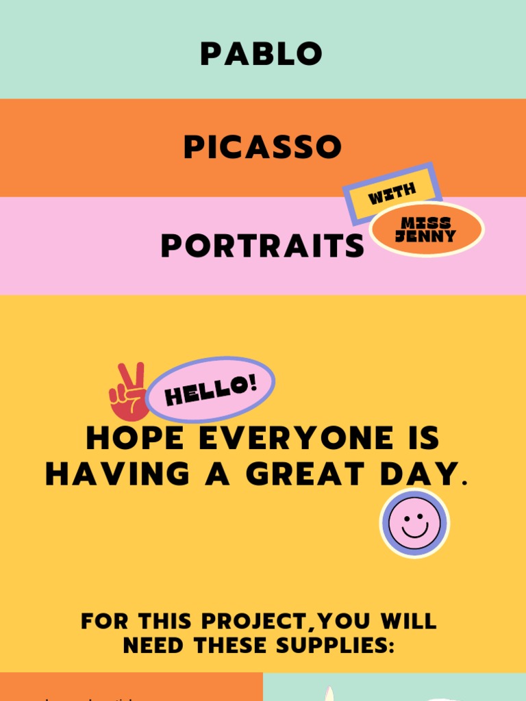 Picasso Style Self-Portraits Art Project | PDF | Pablo Picasso | Cubism