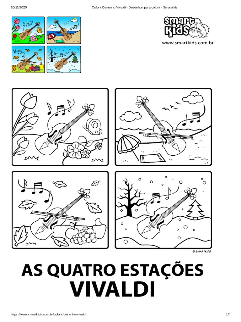 Colorir Desenho Vivaldi - Desenhos para Colorir - Smartkids | PDF | Arte