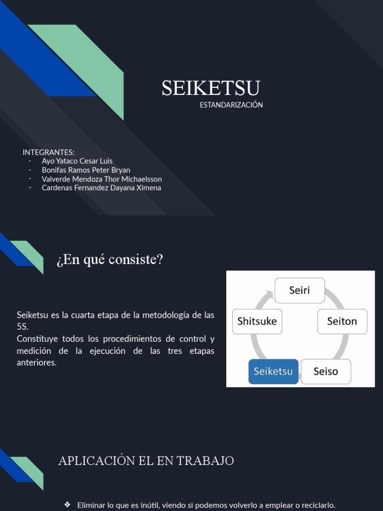 Seiketsu (Estandarizar) | PDF