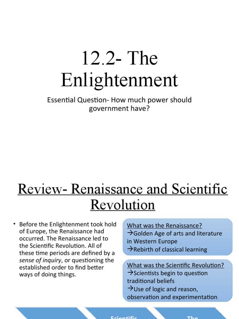 12.2-The Enlightenment: Essential Question - How Much Power Should ...
