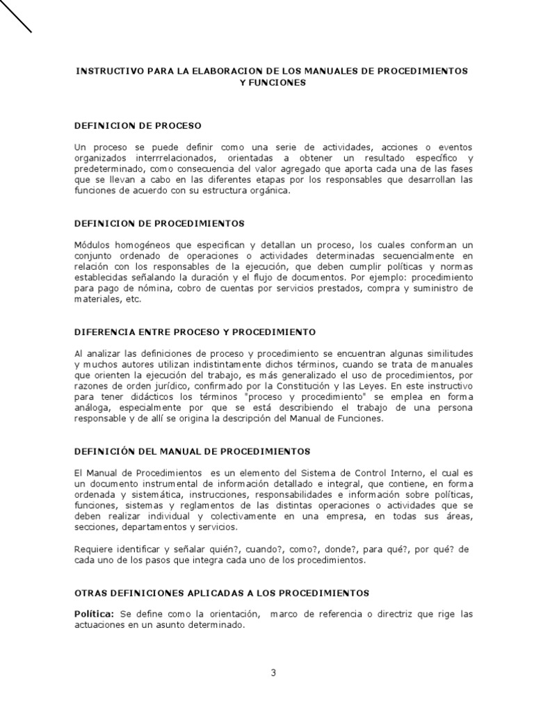 Ejemplo Manual de Funciones y Procedimientos | PDF | Empresas ...
