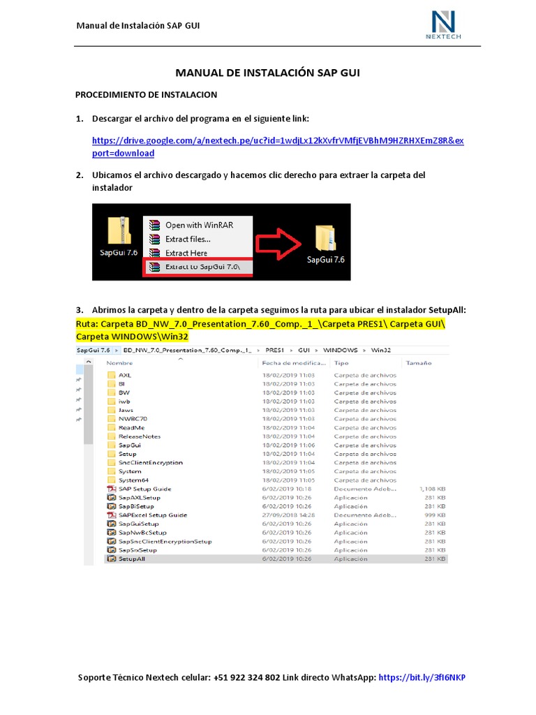 Manual - Install - SAP - GUI - 7.6-S4 - HANA - Taller - Basico | PDF ...