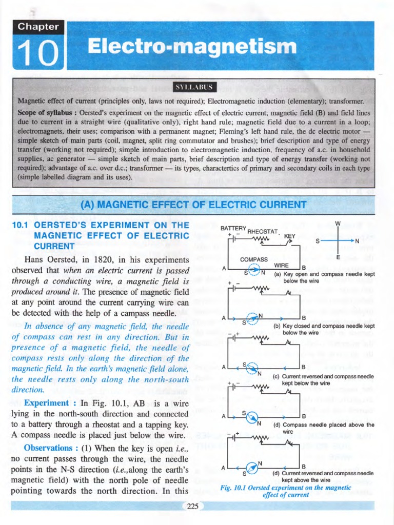 Chapter 10 Electro Magnetism | PDF