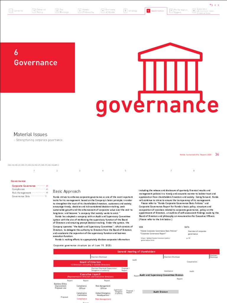 Honda's Corporate Governance Structure and Decision-Making Process ...