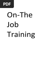 OJT Training Plan Template Sample | PDF | Business