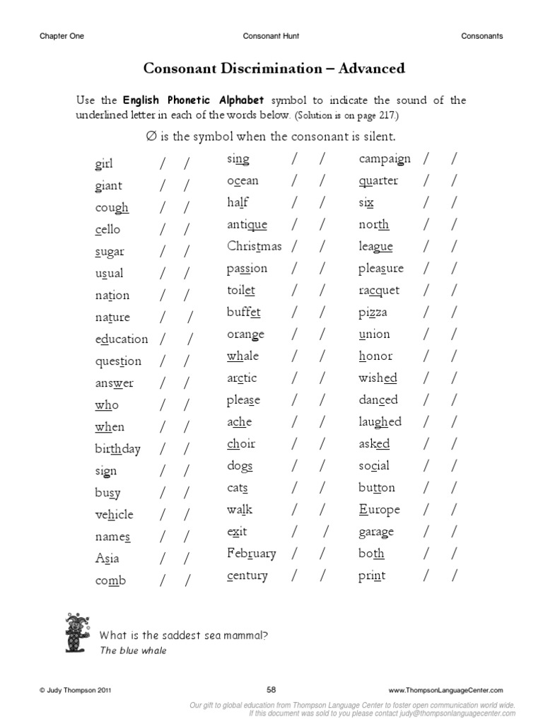 Consonant Sounds Practice | PDF | Consonant | Linguistics