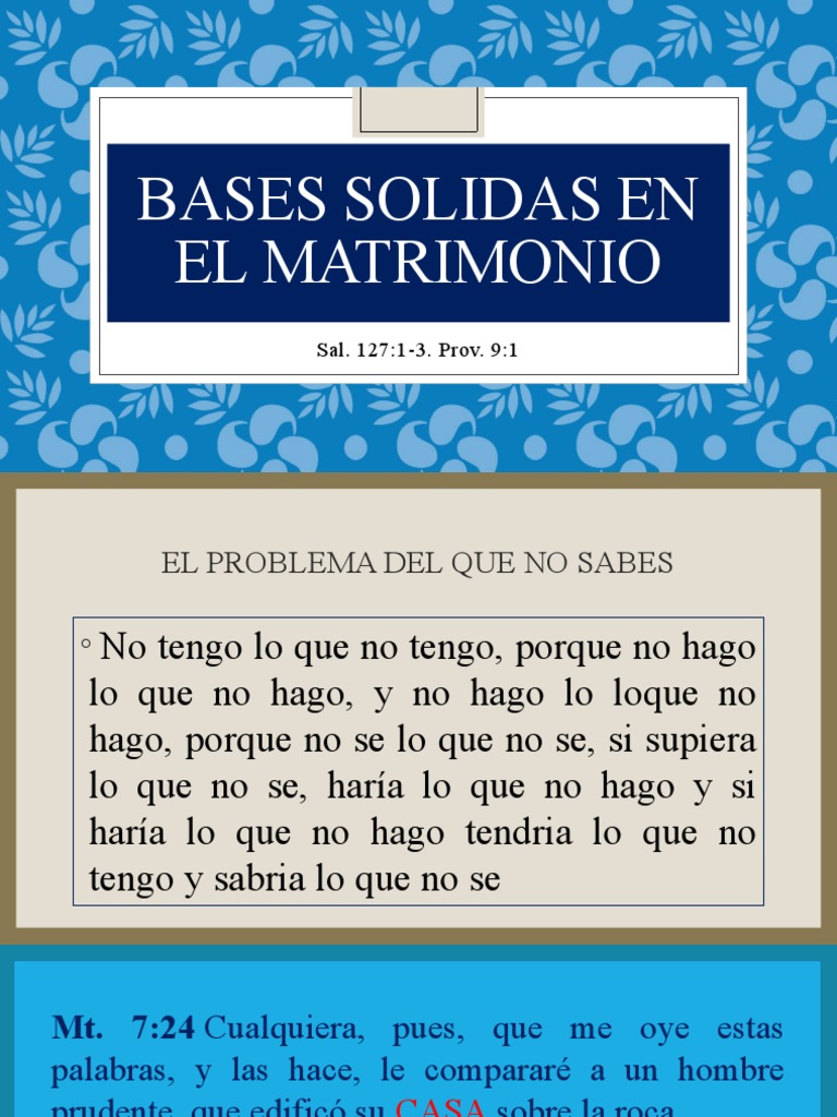 Bases Solidas en El Matrimonio | PDF | Religión y creencia