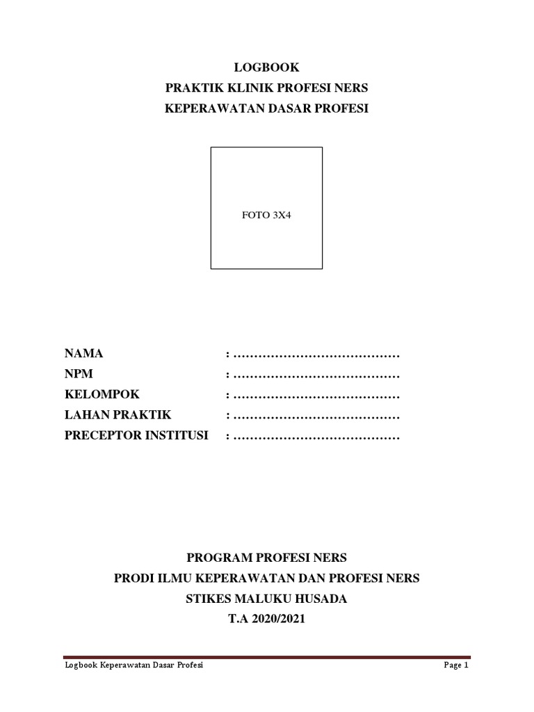 Logbook Praktik Ners STIKES | PDF