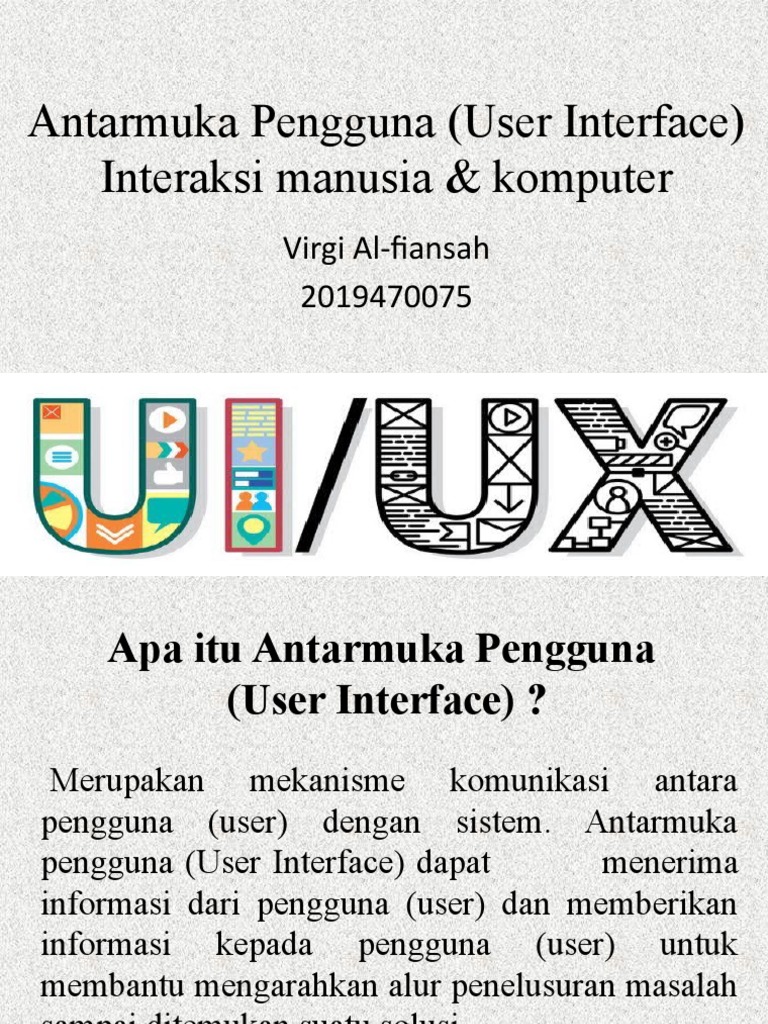 Antarmuka Pengguna (User Interface) | PDF