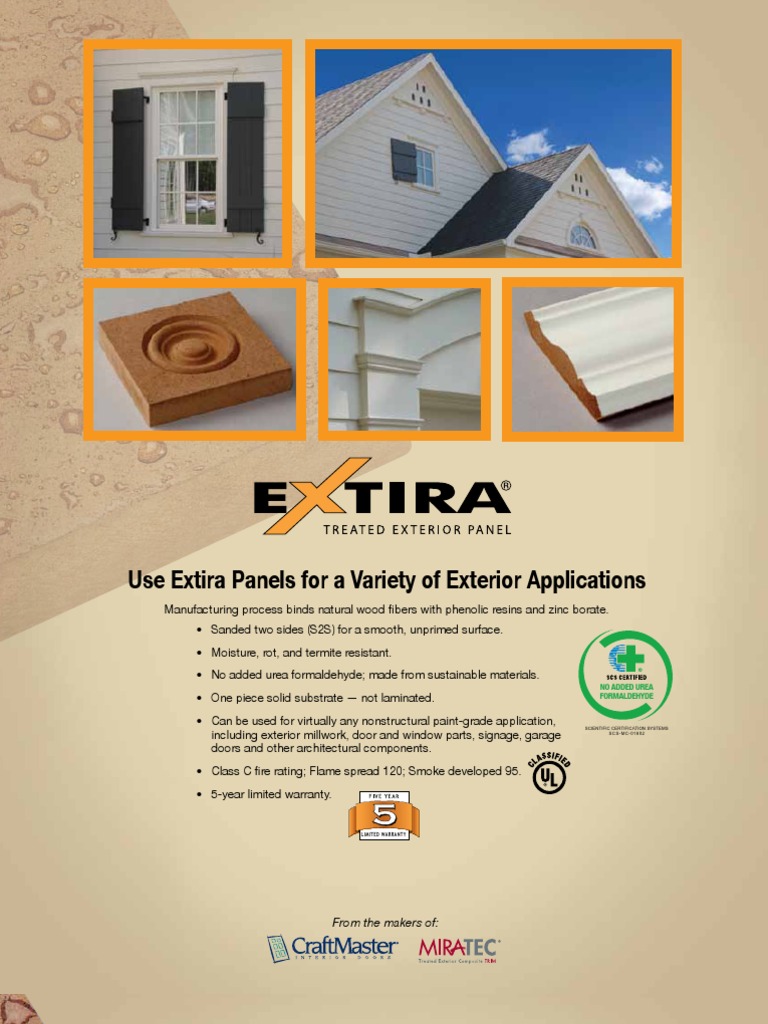 Extira Panels Brochure | PDF | Formaldehyde | Wood