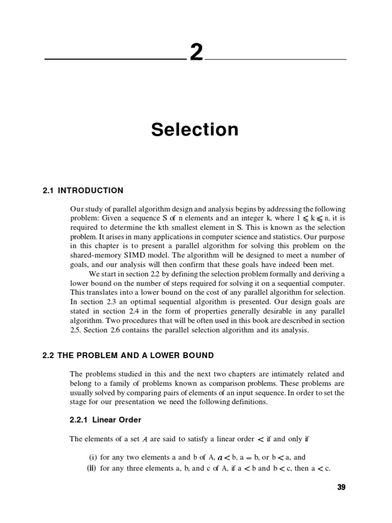 Selection | PDF | Algorithms | Sequence