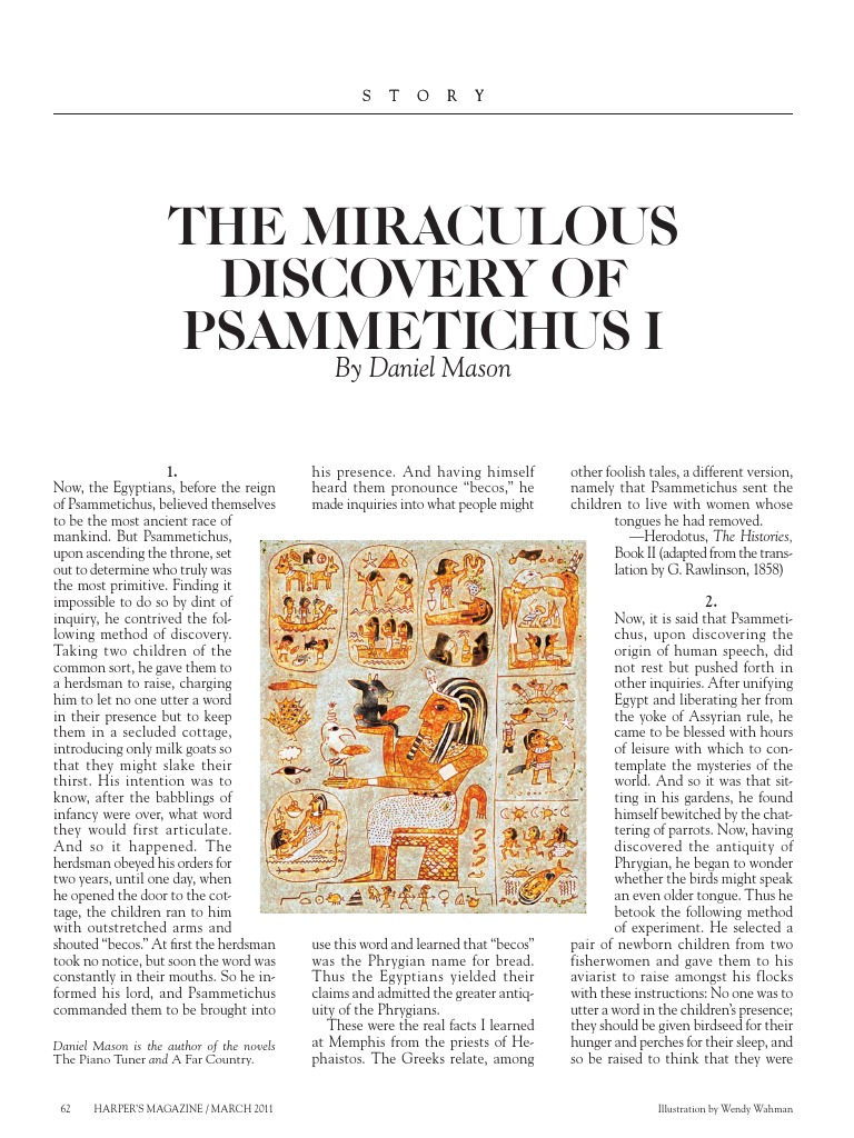 Miraculous Discover of Psammetichus I | PDF
