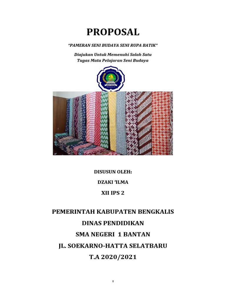 Proposal Seni Batik Dzaki 'Ilma | PDF