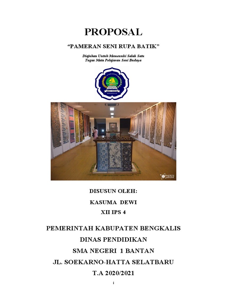 Proposal Seni Rupa Batik Dei Kesuma | PDF