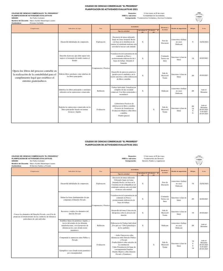 4to Perito Contador Pdf Contador Contabilidad