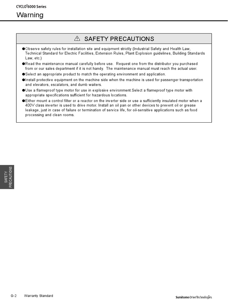 Warning: Safety Precautions | PDF | Technology & Engineering