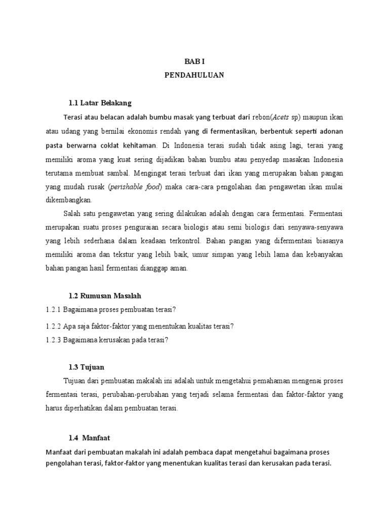 Makalah Fermentasi Belacan | PDF