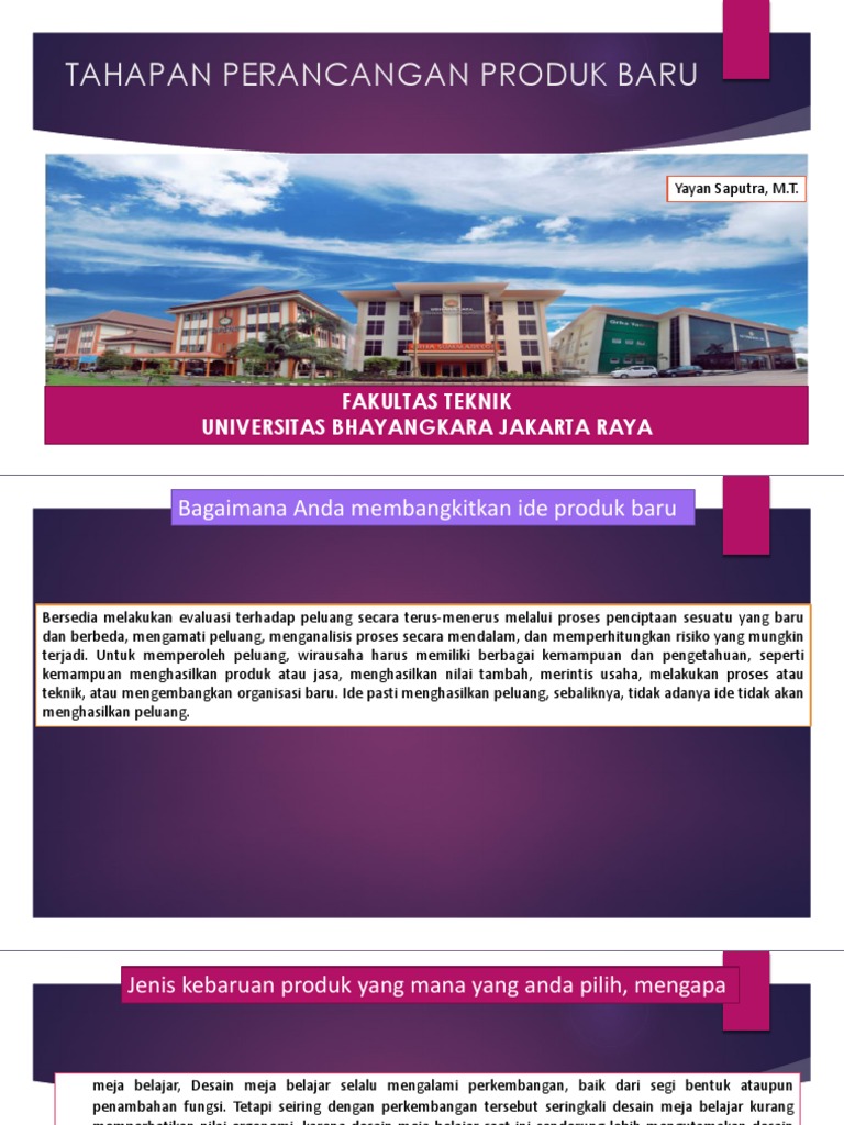 Tahapan Perancangan Produk Baru | PDF