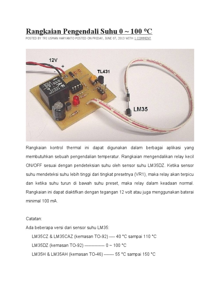 Rangkaian Pengendali Suhu 0 | PDF