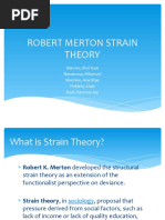 Strain Theory (Merton) | PDF | Deviance (Sociology) | Criminology