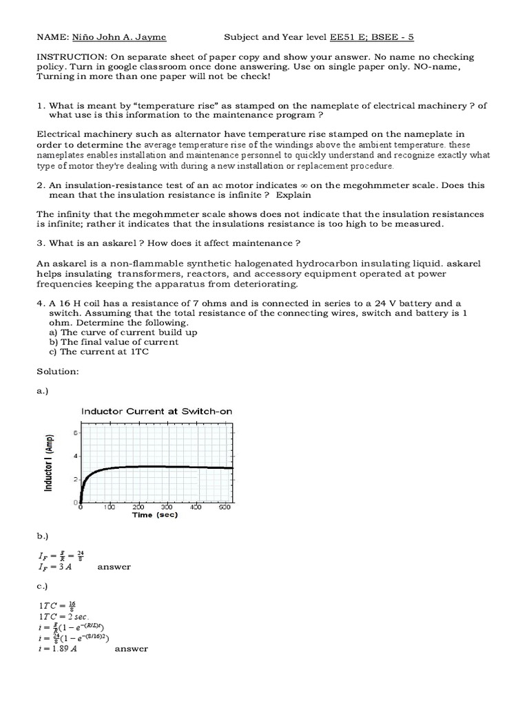 Ee 51e Quiz 2 Feb. 13, 2021 | PDF | Teaching Methods & Materials ...