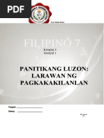 Grade 7 Filipino Module First Quarter | PDF