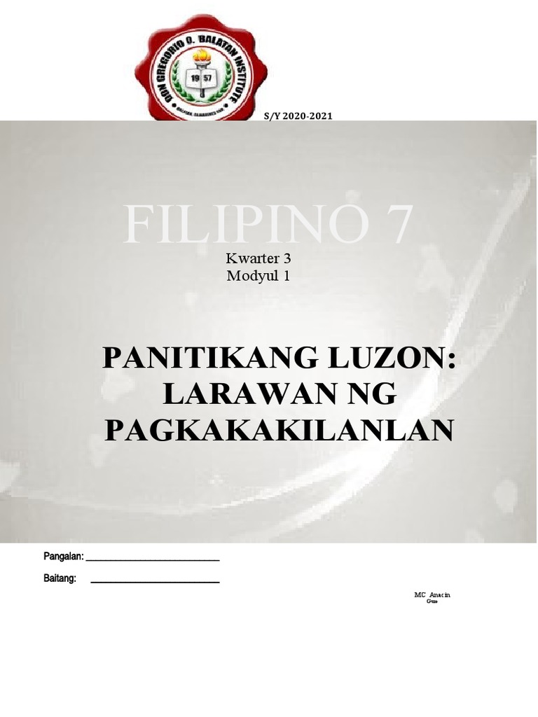 Module 1-FIL 7-3rd Quarter | PDF