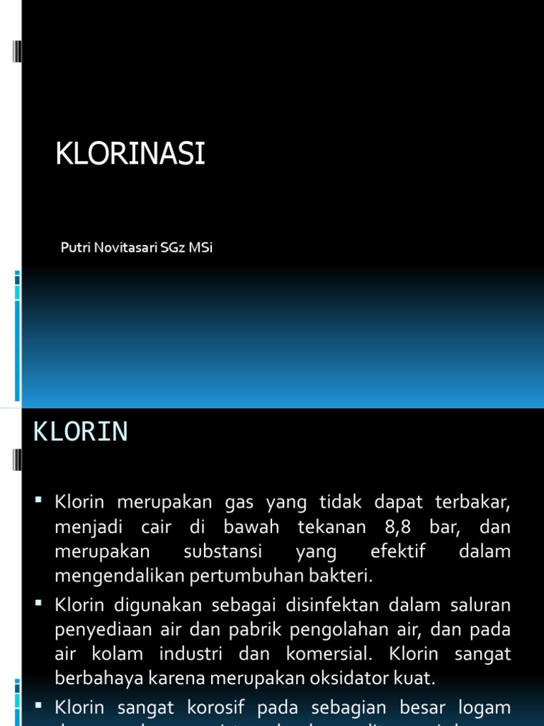 Klorinasi | PDF | Griya & Taman | Sains & Matematika